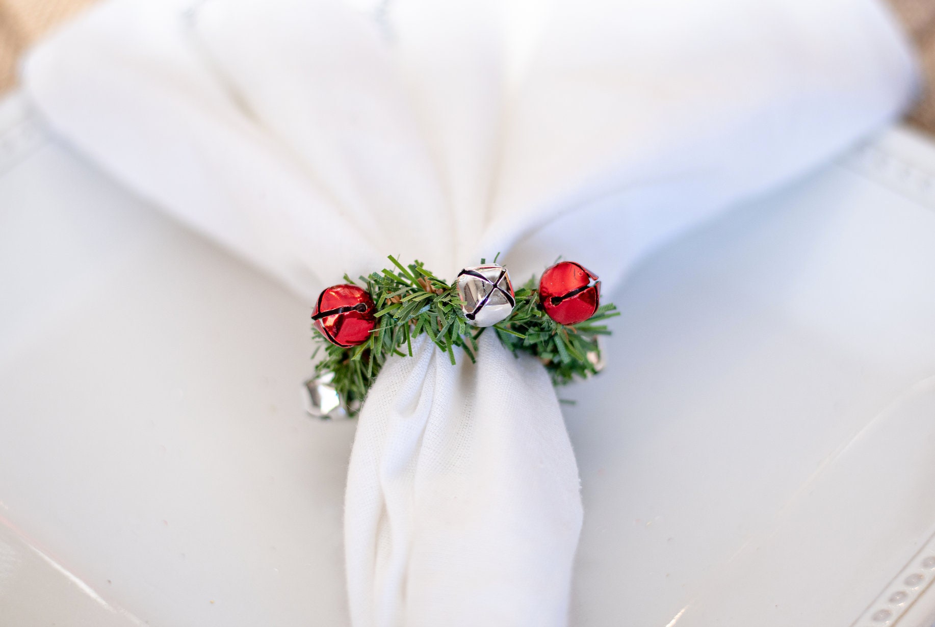 Christmas Place-setting Jingle Bells Napkin Rings Christmas - Etsy
