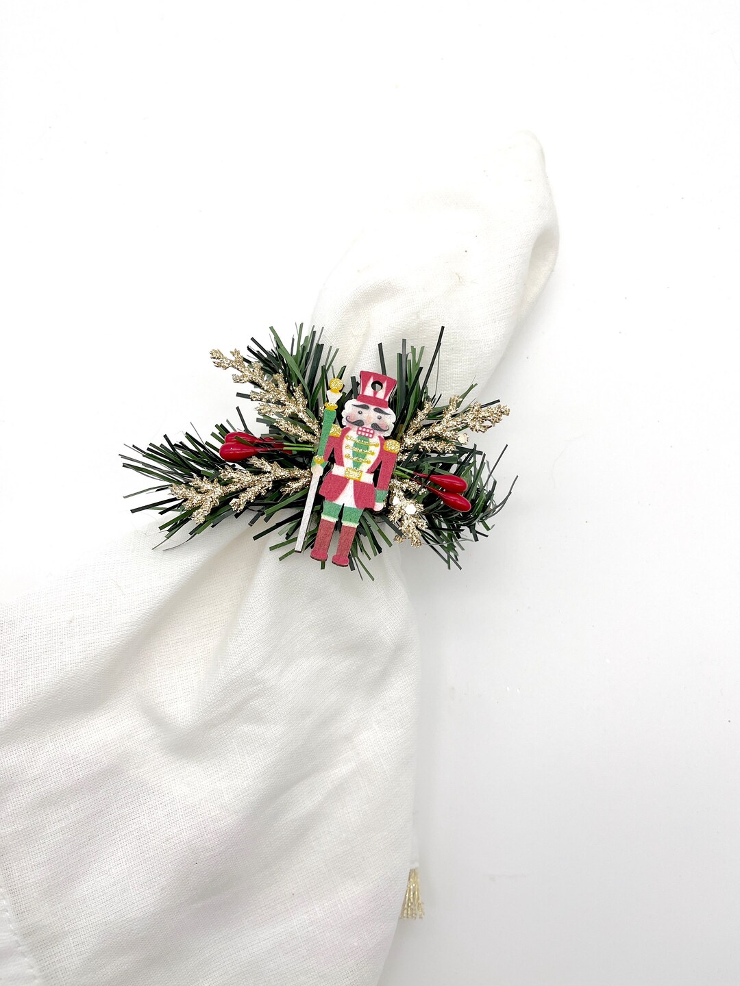 The Nutcracker Napkin Ring | Christmas Napkin Ring| Silver Napkin Ring ...