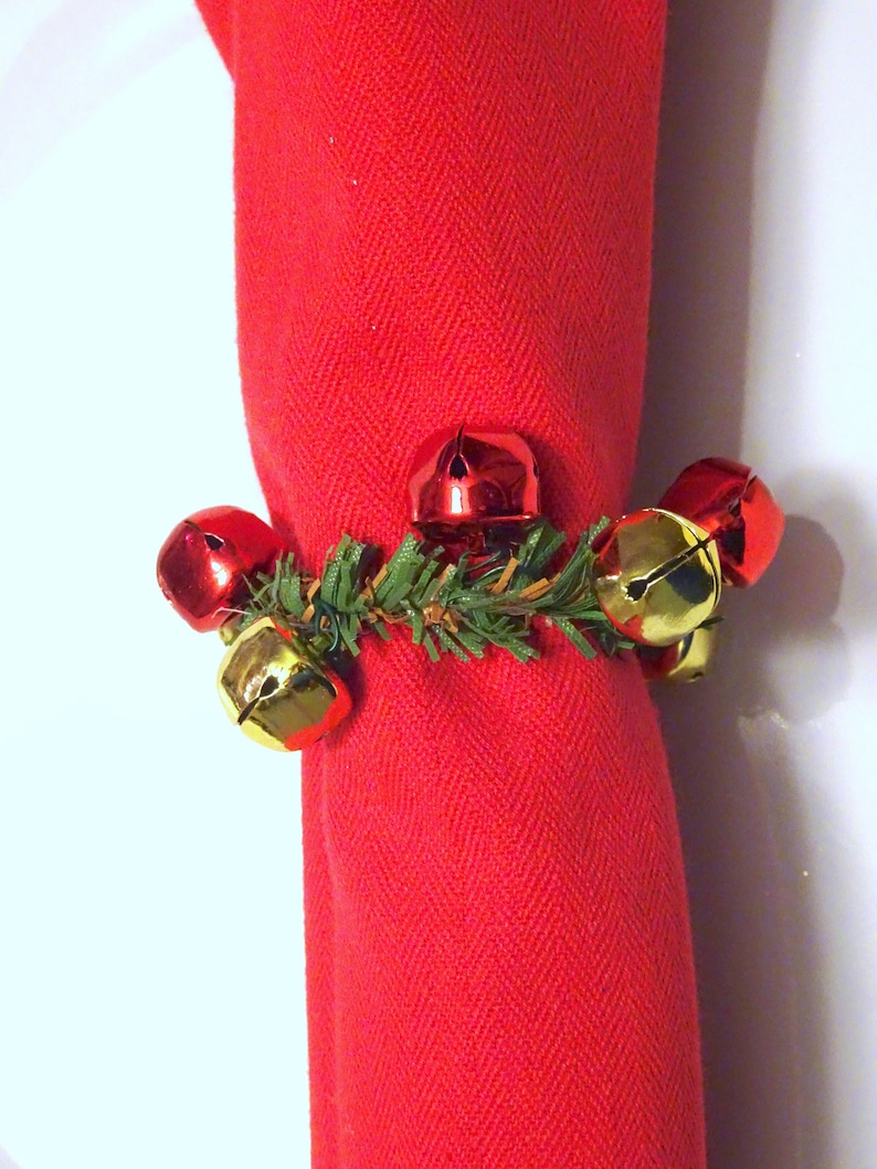 Jingle Bells Napkin Rings Christmas Napkin Ring Christmas - Etsy