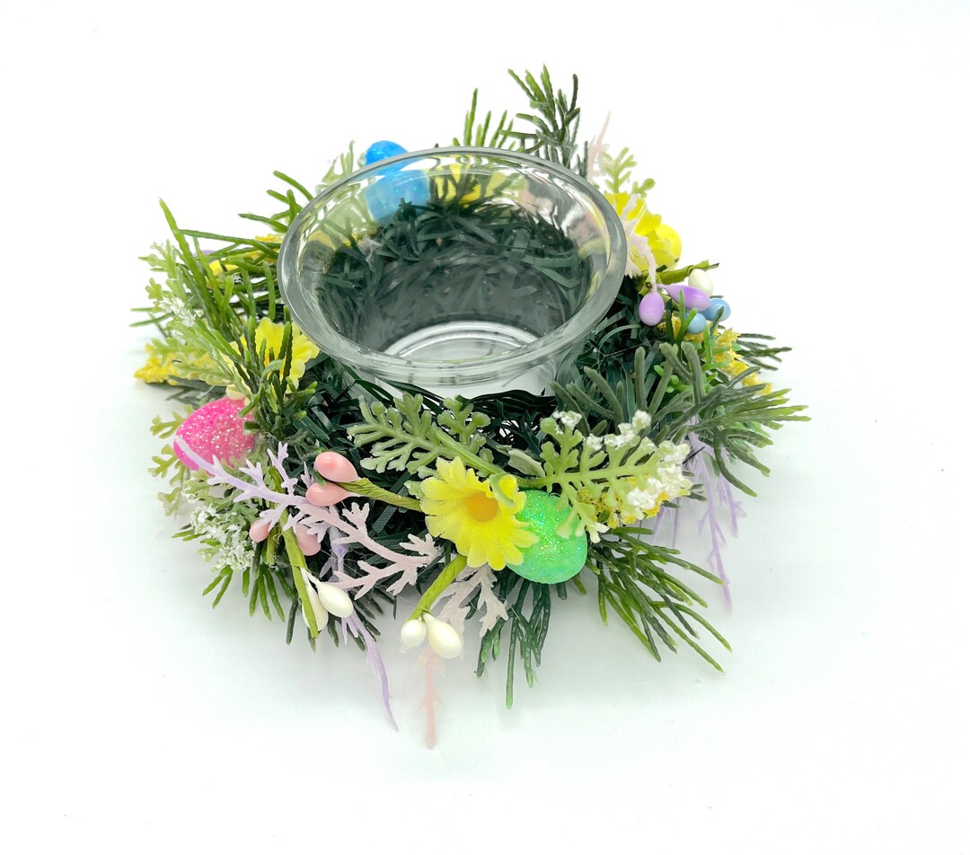 Easter and Spring Table Decor, Mini Candle Holder With Glass Base ...