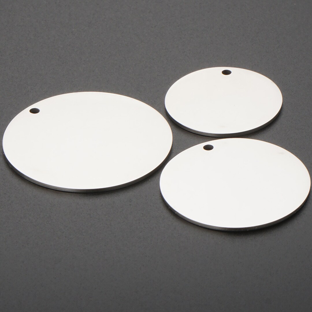 10pcs Tibetara® Stainless Steel Stamping Discs,18 Gauges Blanks Diy ...