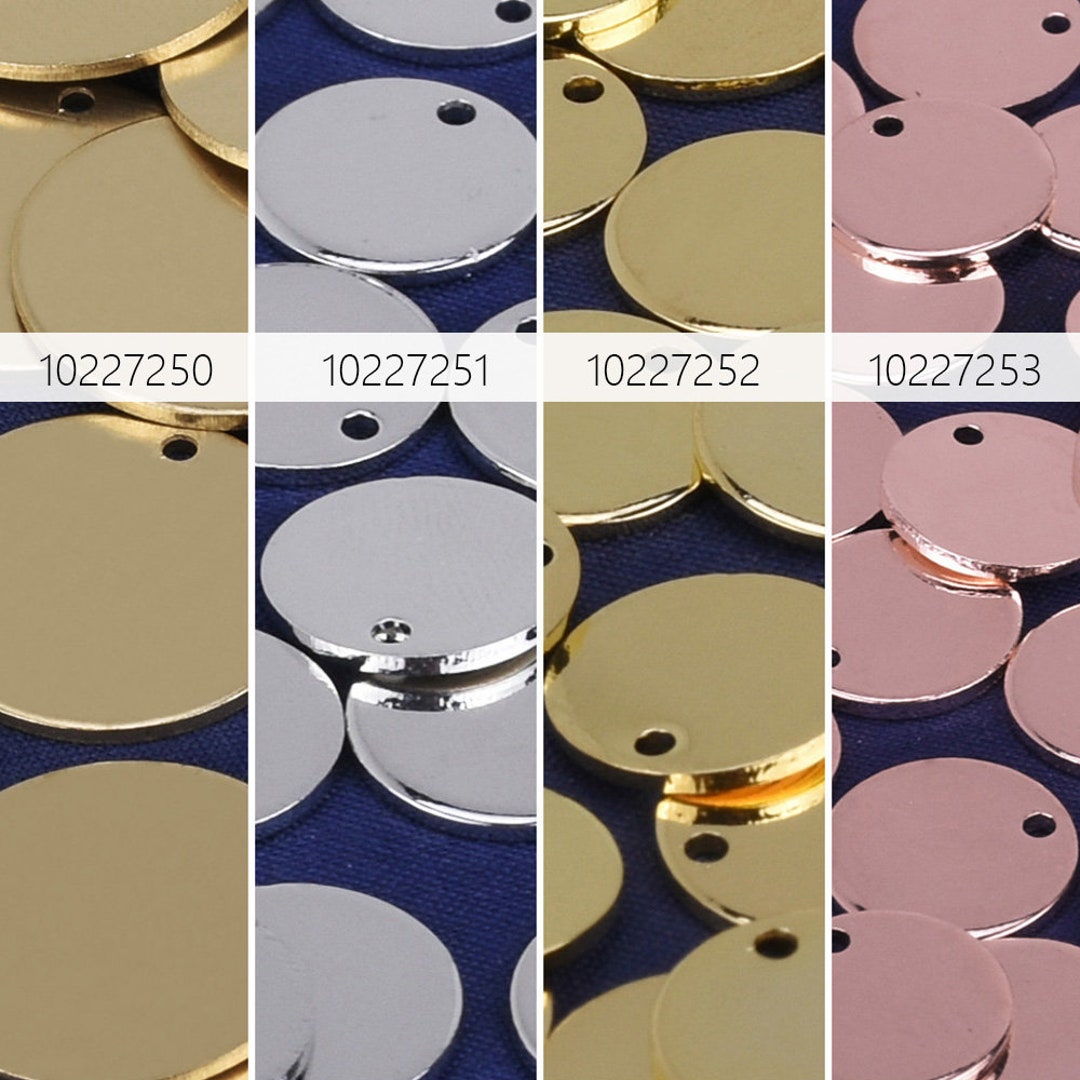 10pcs 12mm Solid Brass Disc,plated Circle Disc Metal Stamping Blanks,18 ...