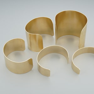 Minimalist Large Brass Cuff Bracelet,multi Sizes,bangle Cuff Bases in ...