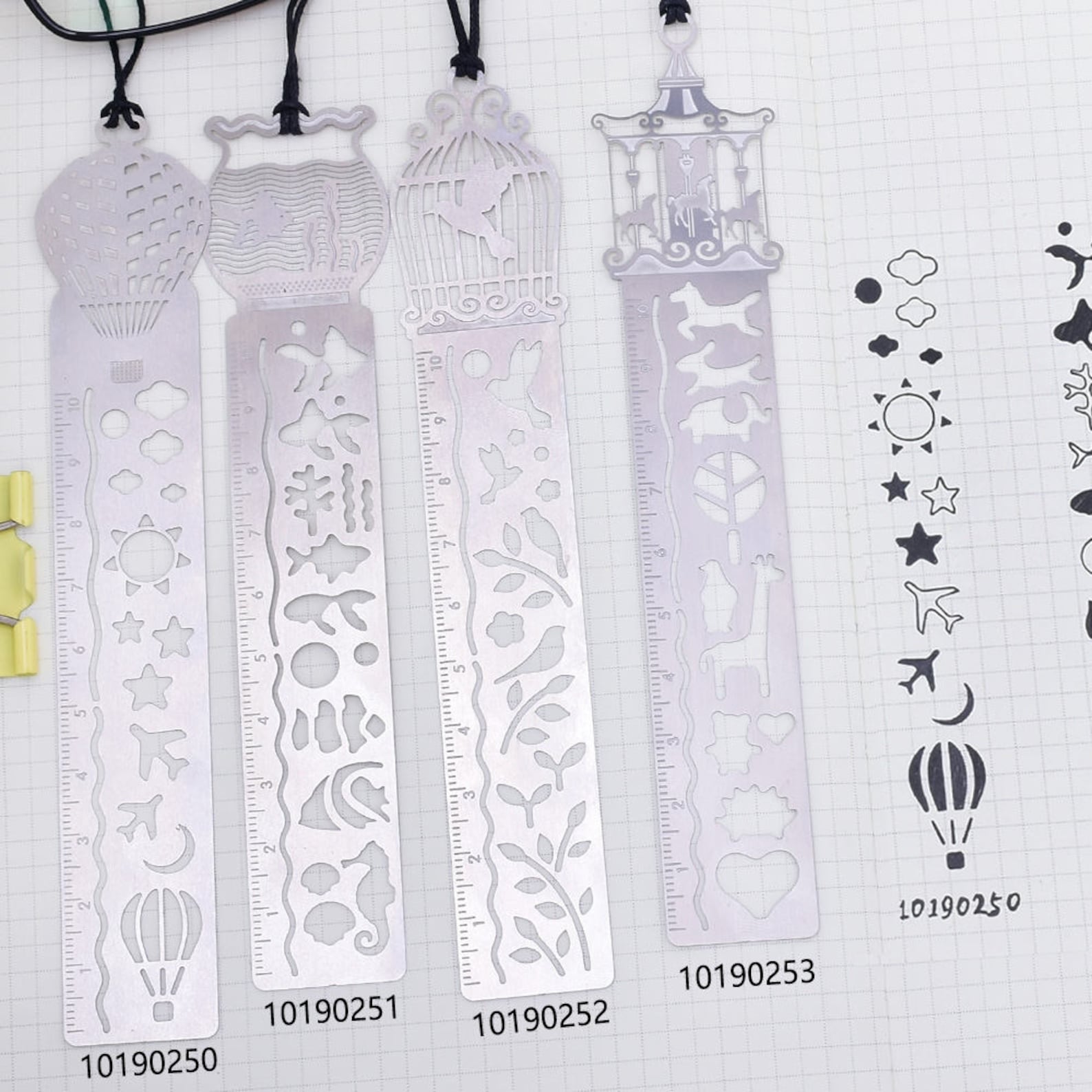 Metal Metal Bookmark Template Ruler Journal Stencils Daily | Etsy
