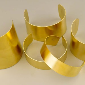 Minimalist Large Brass Cuff Bracelet,multi Sizes,bangle Cuff Bases in ...