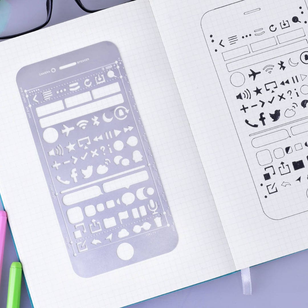 1pc Metal Stainless Steel Planner Stencil / Template (available in 2 ...
