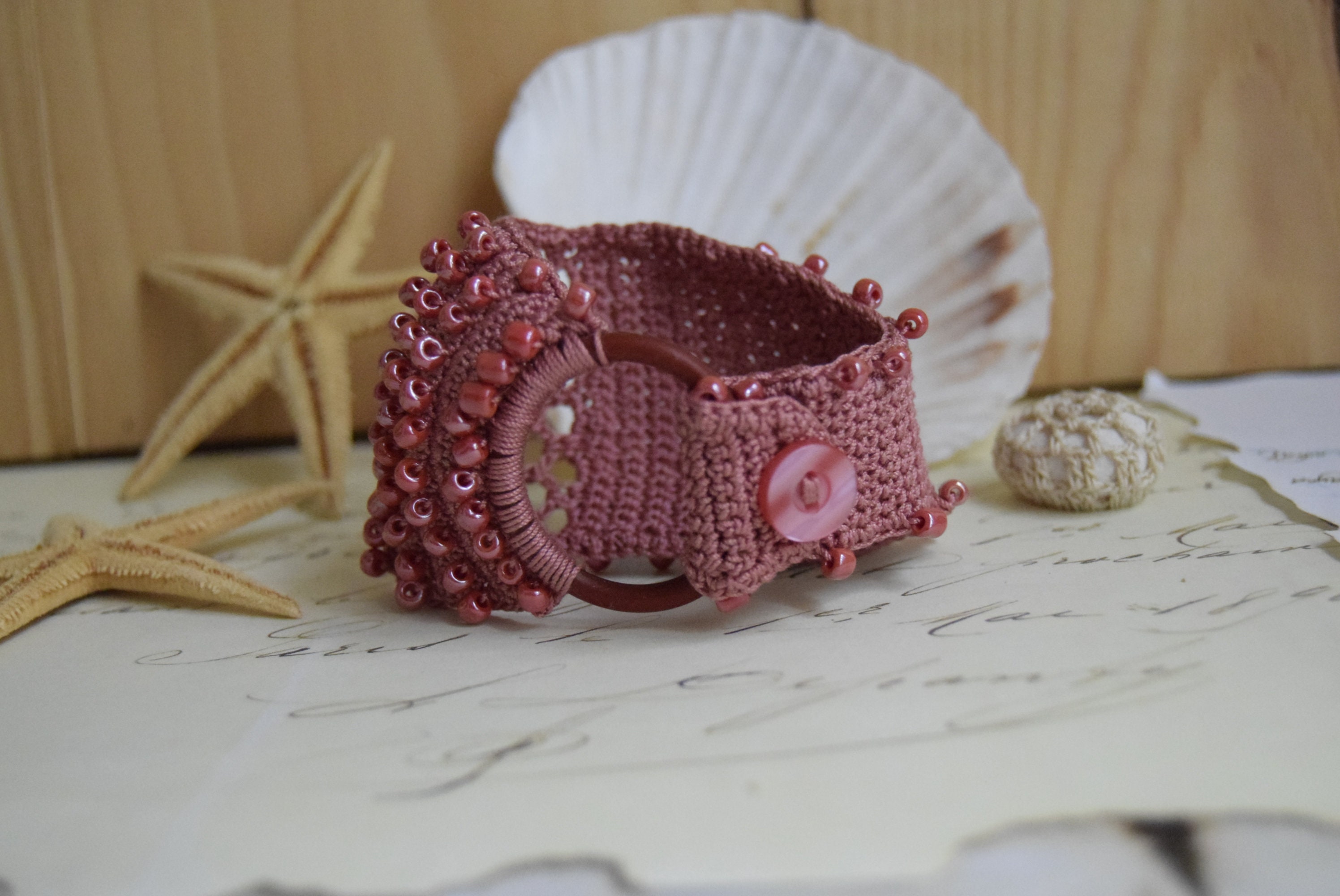 Bohemian Bracelet,hipster Bracelet,boho Handcuff,gypsy Bracelet,in Dark Pink, Gypsy Cuff,boho ...