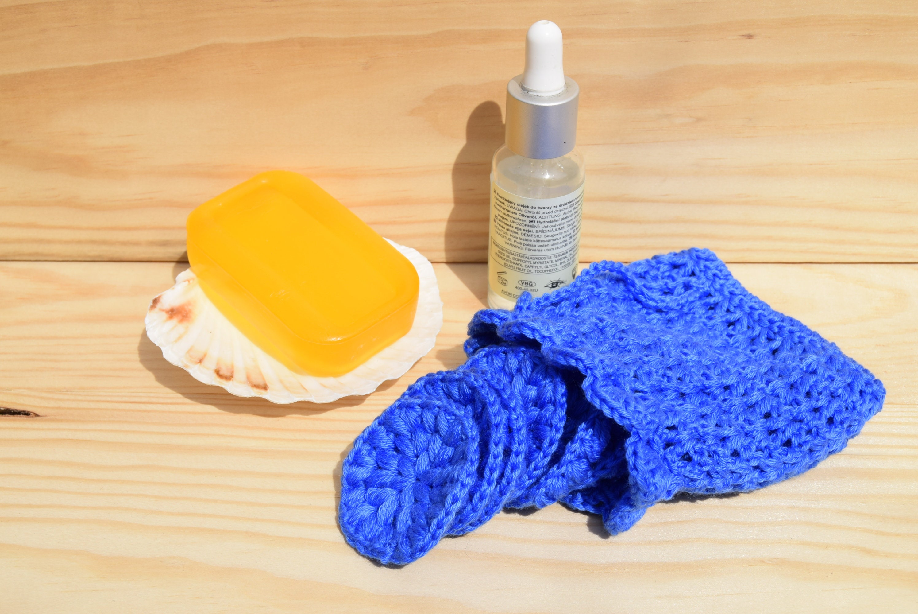 Cotton Face Pads, Set of 7, Face Scrubbies, Crocheted Laundry Bag ...