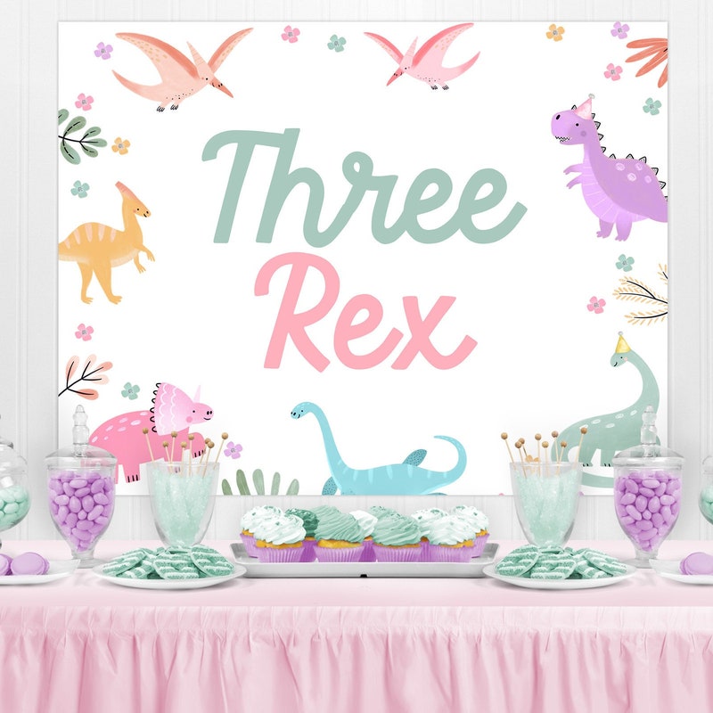Three Rex Party - Etsy
