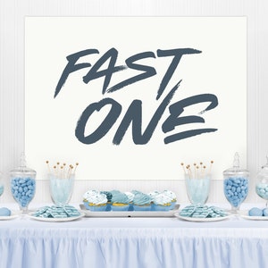 Fast One Birthday Backdrop Race Car Birthday Banner Race Car - Etsy
