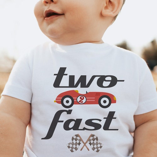Two Fast Birthday Shirt Race Car Birthday Shirt 2nd Birthday - Etsy