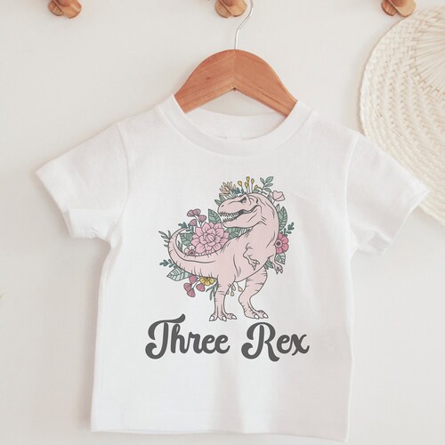 Three Rex Tshirt Dinosaur Shirt 3rd Birthday Shirt - Etsy