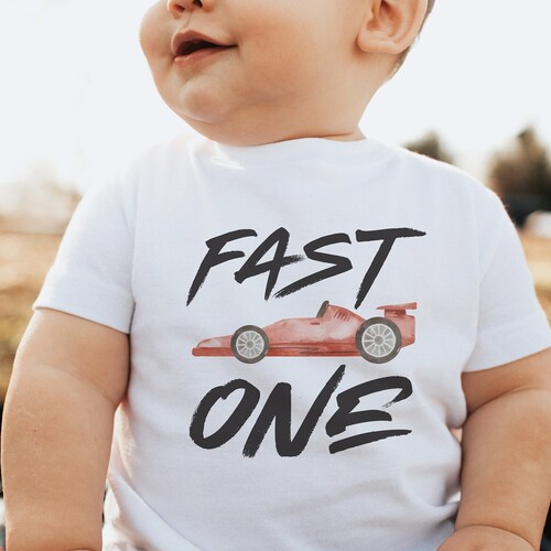 Fast One 1st Birthday Race Car Shirt Racecar Birthday Shirt - Etsy