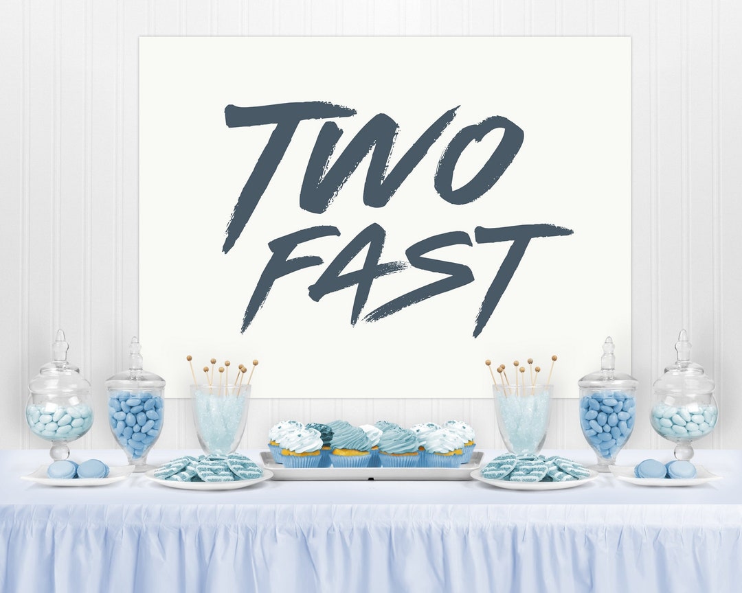 Two Fast Birthday Backdrop, Two Fast Birthday Banner, Race Car Birthday ...