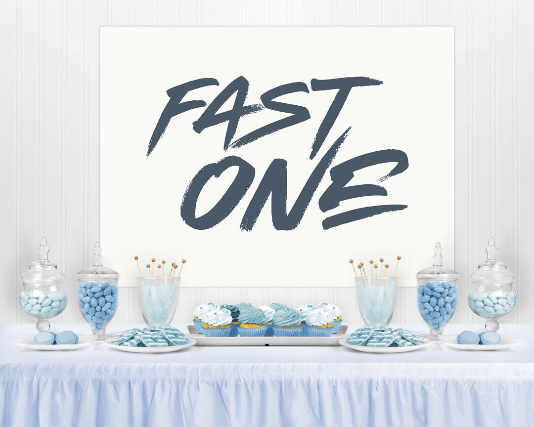 Fast One Birthday Backdrop, Race Car Birthday Banner, Race Car Birthday ...