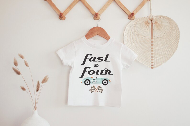 Fast and Four Birthday Shirt Race Car 4th Birthday Shirt - Etsy