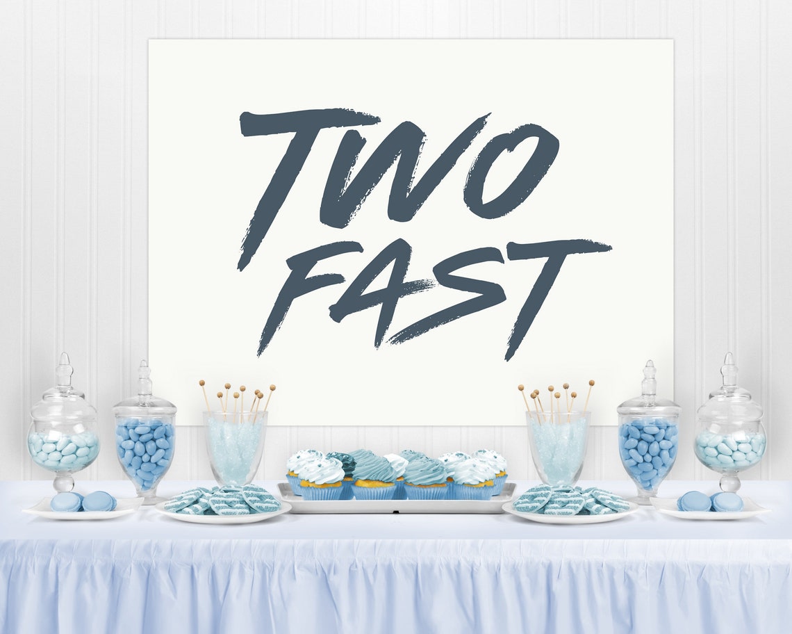 Two Fast Birthday Backdrop Two Fast Birthday Banner Race Car - Etsy