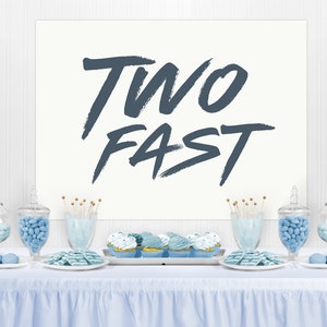 Two Fast Birthday Backdrop, Two Fast Birthday Banner, Race Car Birthday ...