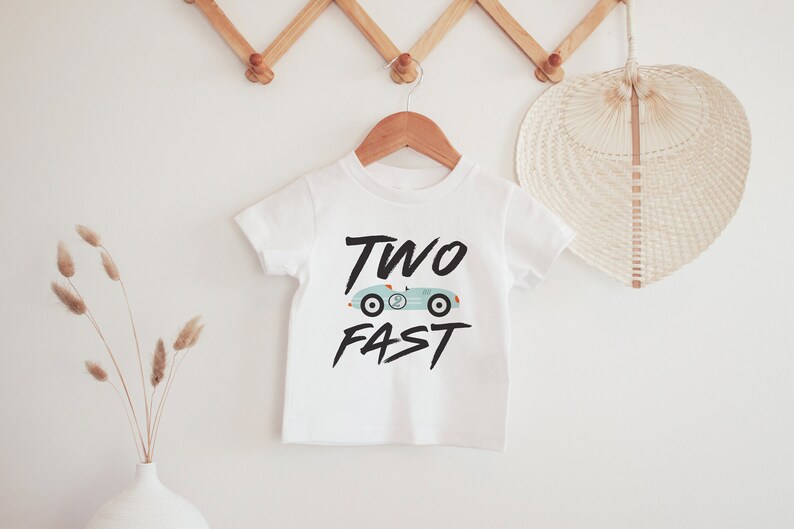 Two Fast Birthday Shirt Race Car Birthday Shirt 2nd Birthday - Etsy