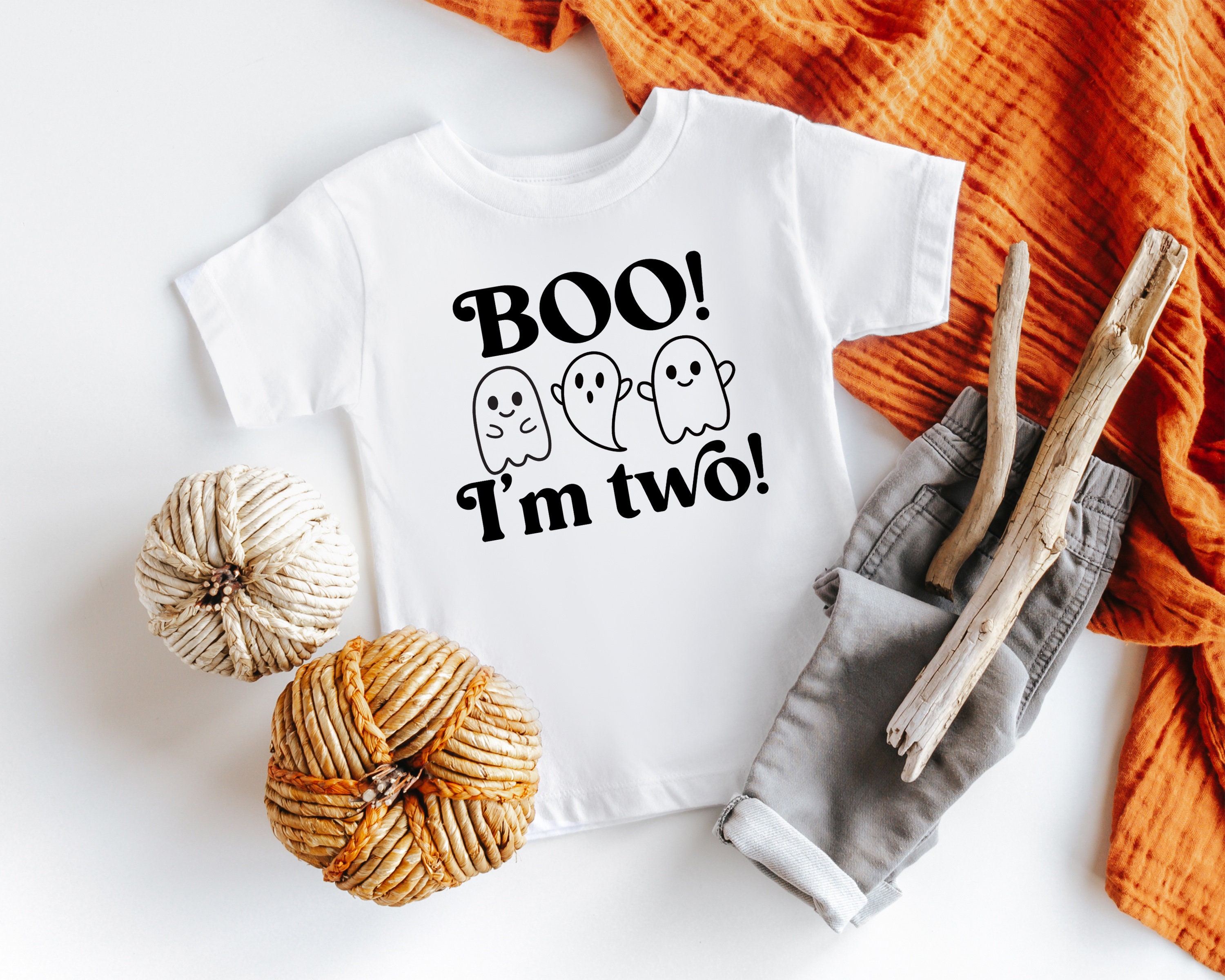 Boo I'm Two Birthday Shirt: Halloween 2nd Birthday Outfit - Etsy