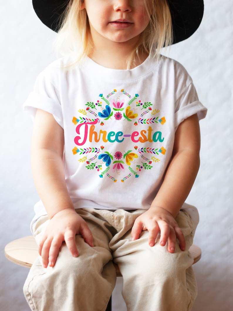 Fiesta 3rd Birthday Shirt Three-esta Birthday Shirt 3rd - Etsy