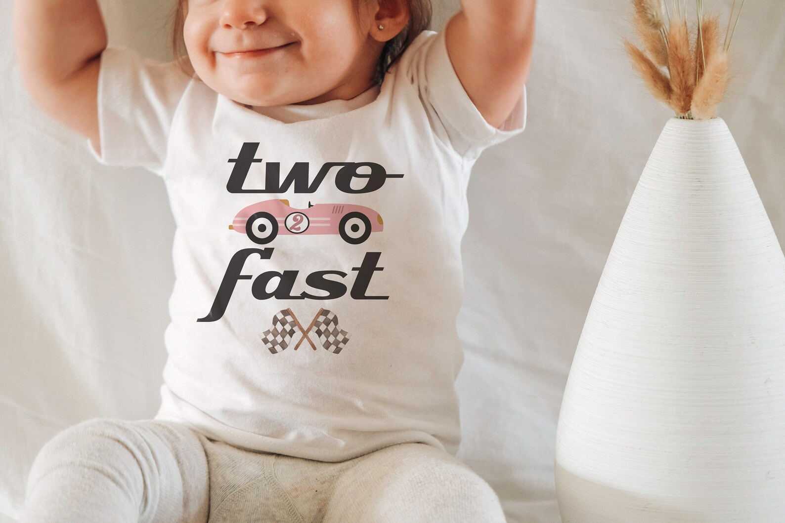 Two Fast Girl Birthday Shirts Pink Race Car Girls Birthday - Etsy