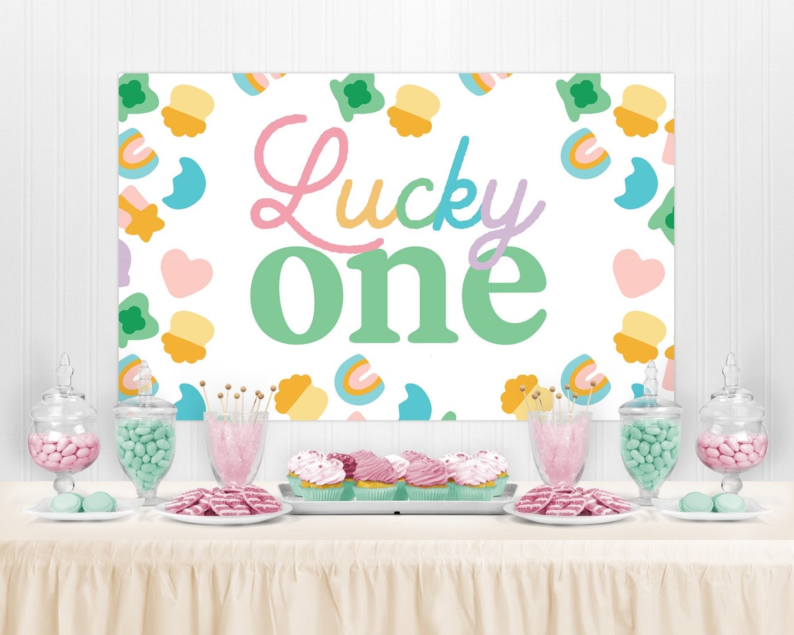 Lucky Charms Birthday Backdrop St Patricks Day Birthday - Etsy