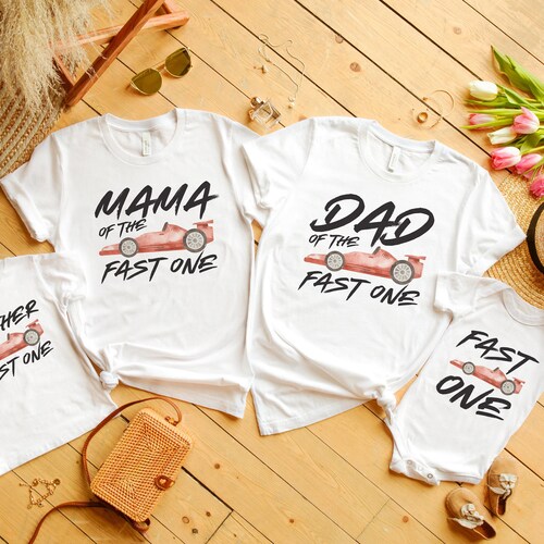 Fast One 1st Birthday Race Car Shirt Racecar Birthday Shirt - Etsy