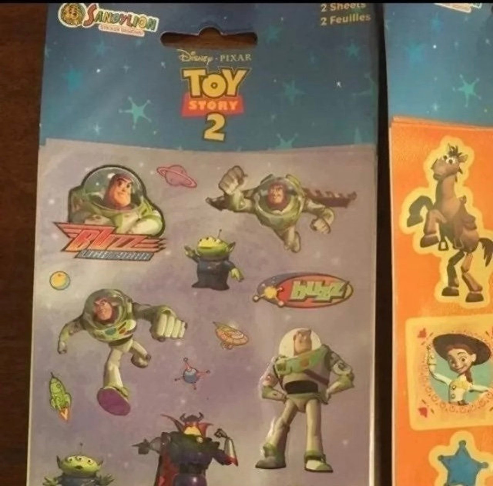 Vintage Toy Story 2 Stickers SandyLion Full Set of 3 Sealed | Etsy