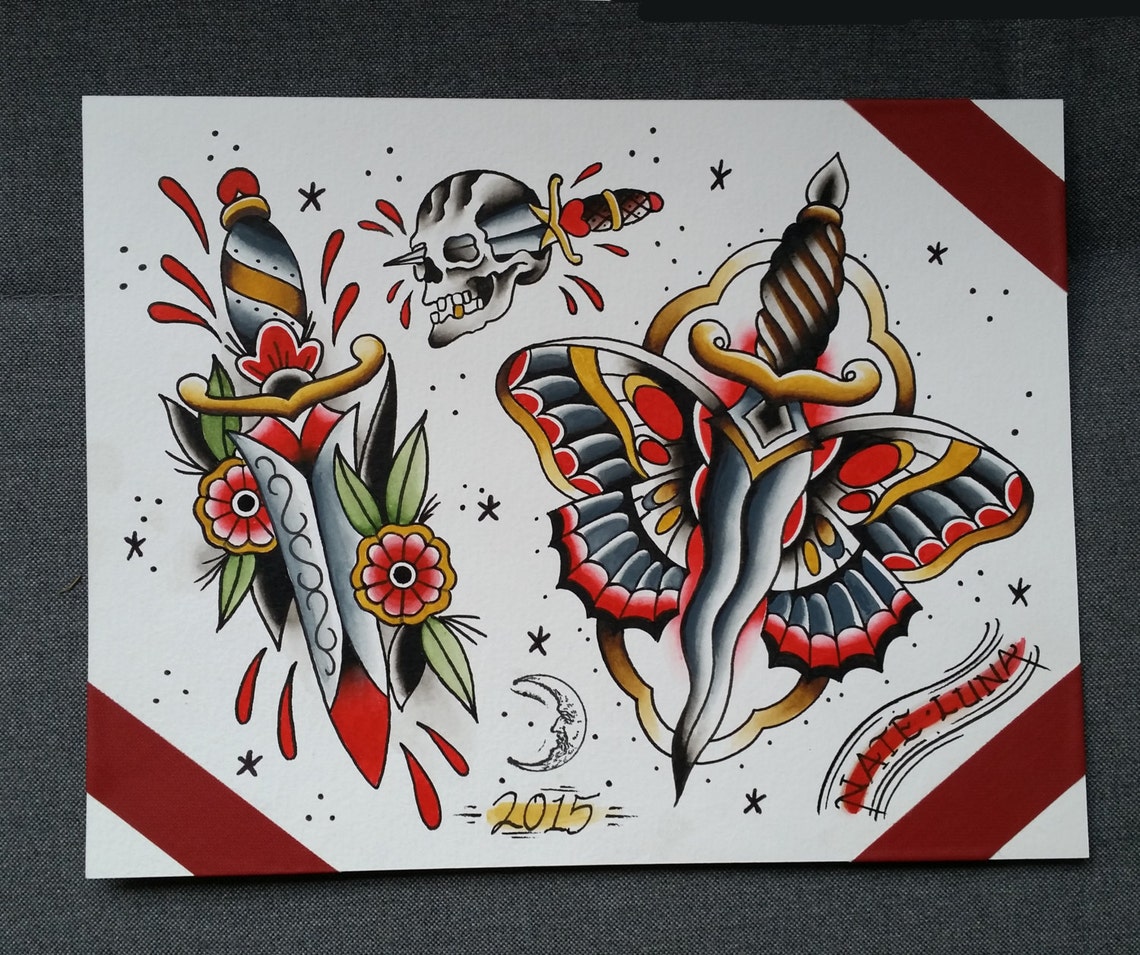 Dagger Flash Sheet Print - Etsy