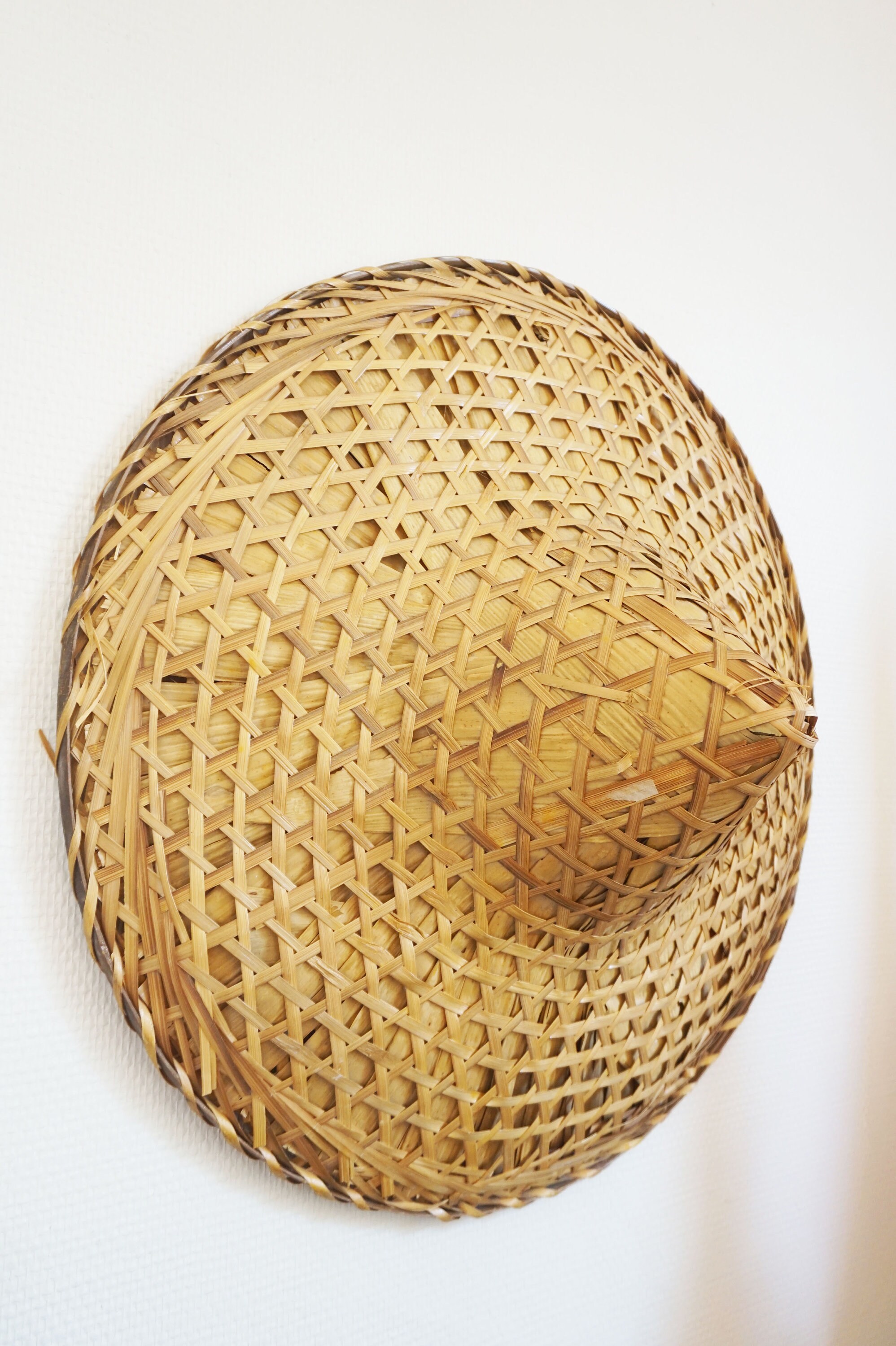 Great Hat vintage Asian bamboo Wicker rattan