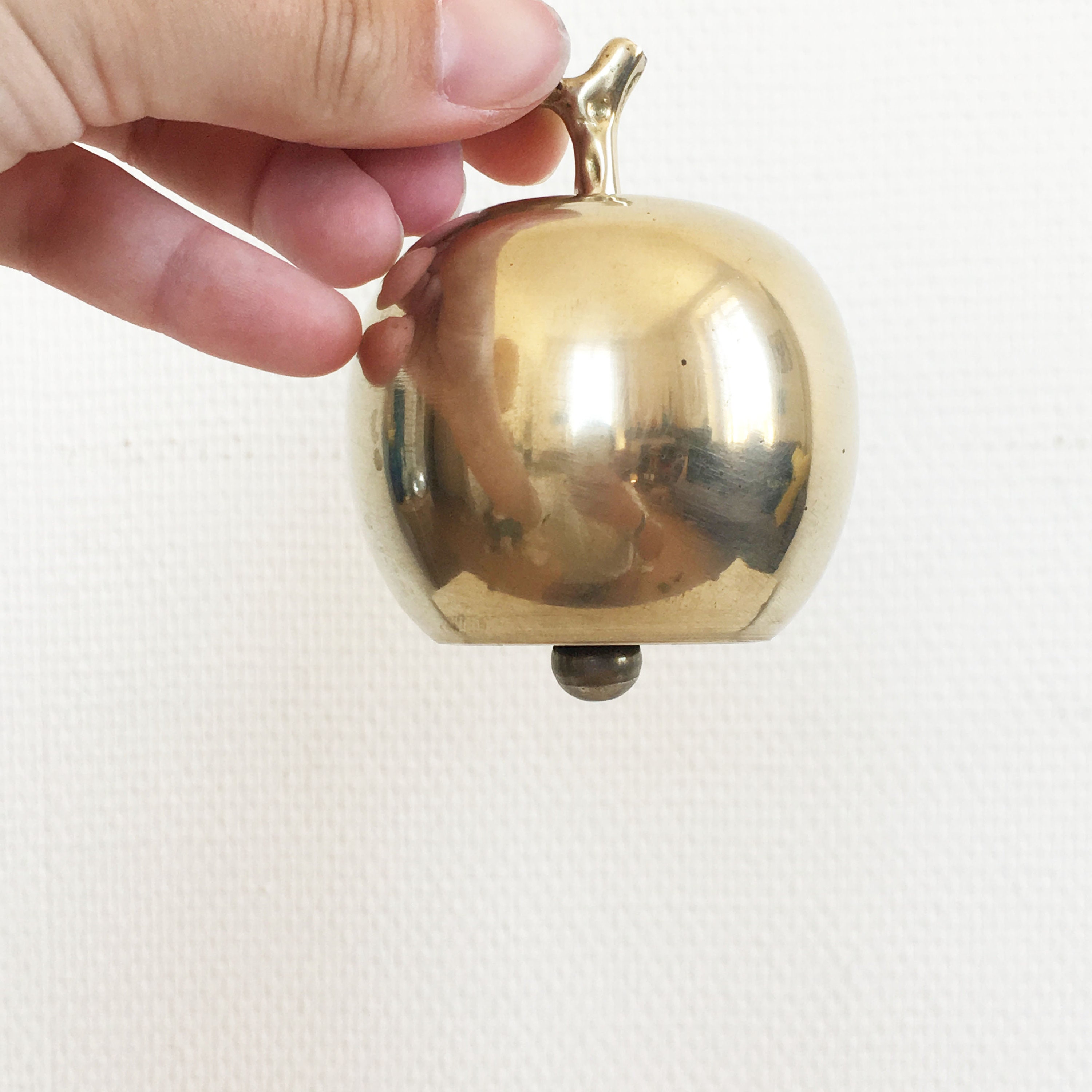 Vintage gilded brass Apple shape Bell