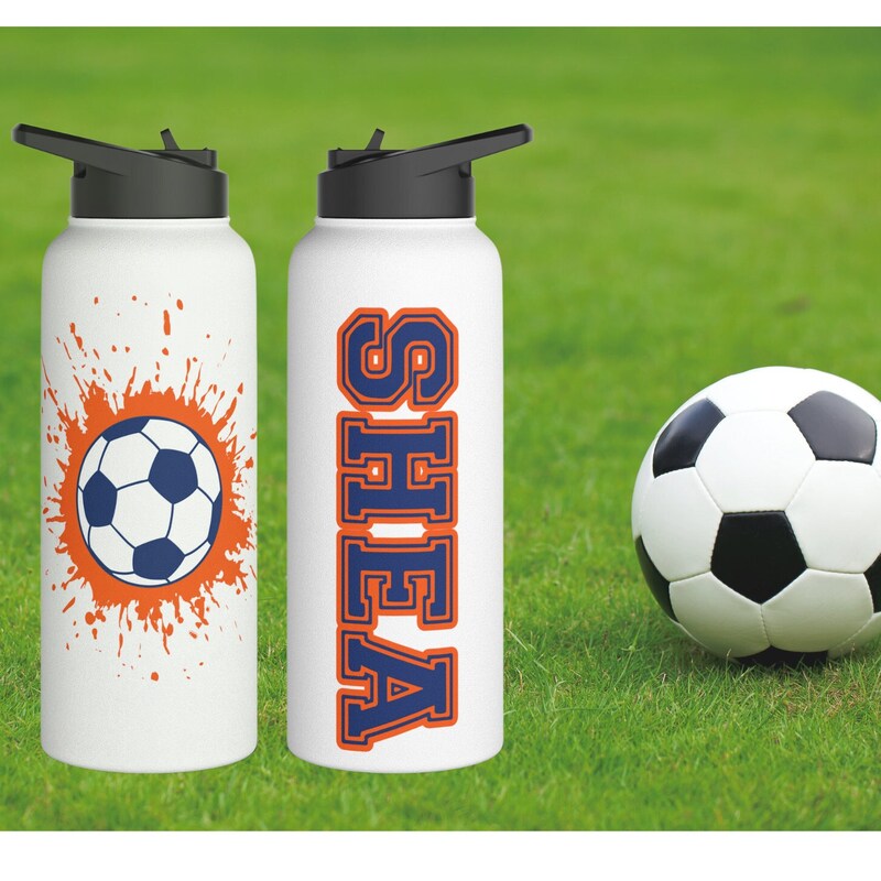 Soccer Water Bottle - Etsy