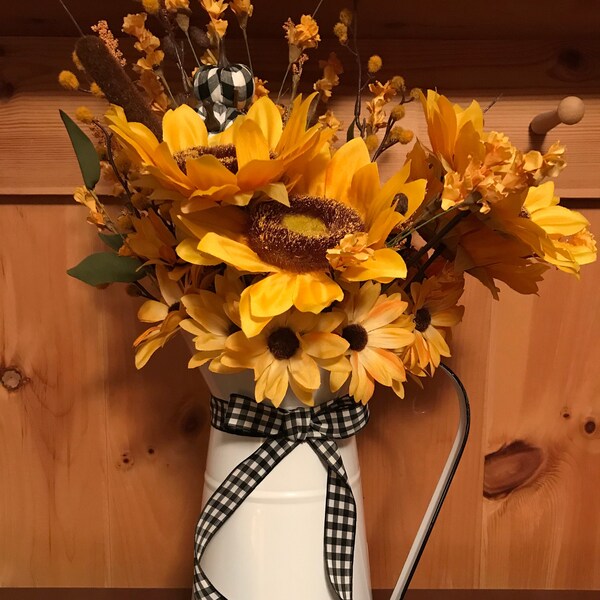 Sunflower Pitcher - Etsy