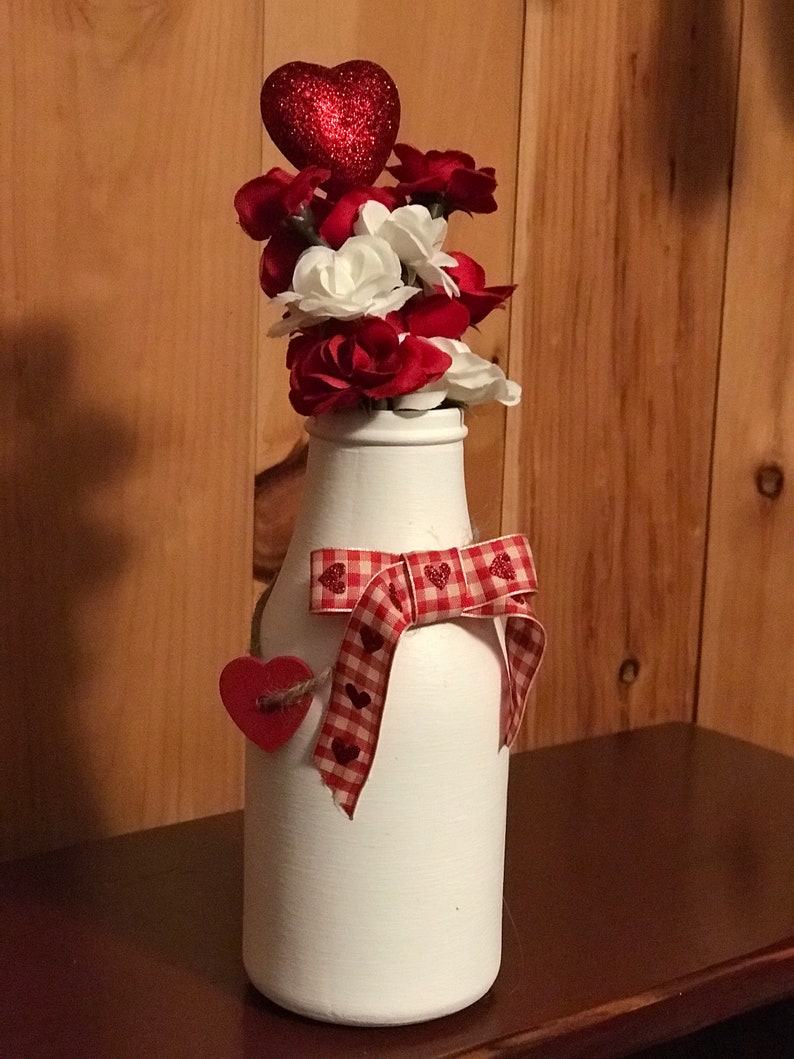 Valentine’s Day Milk Bottle - Etsy