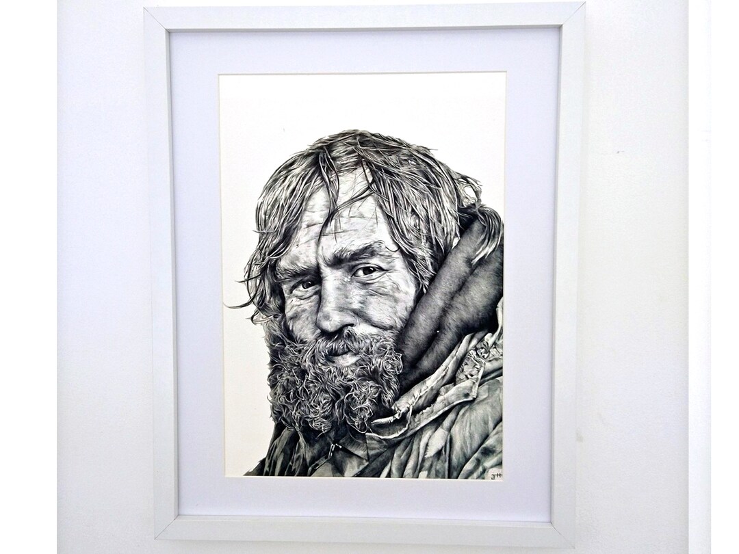 Wall Art, Home Decor, 'old Soul' Biro Ball Point Pen Art Print - Etsy