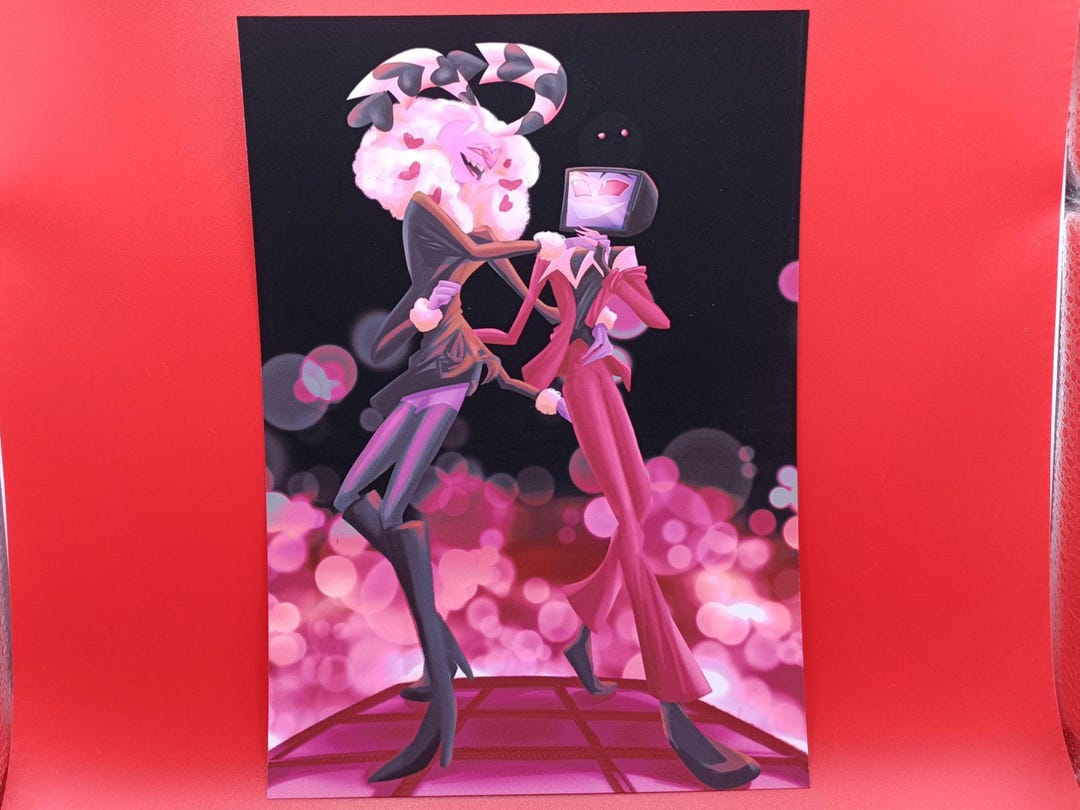 Hazbin Hotel 'staticmoth Disco' Vox and Valentino Print - Etsy