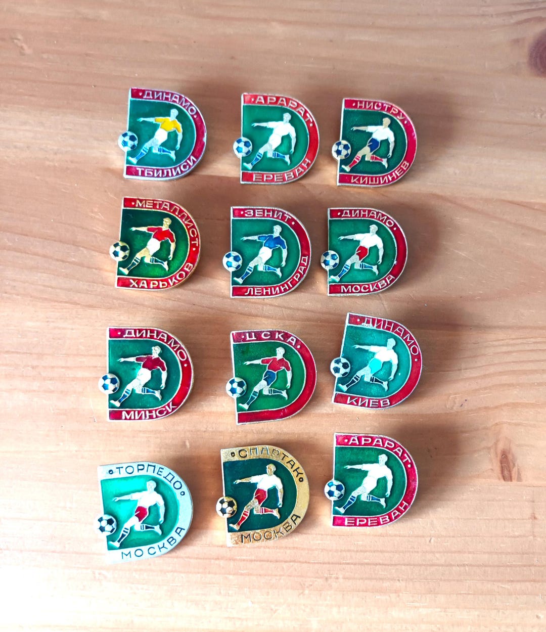 RARE Set of 12 Vintage Football Pins,sport Soccer Pin Championship ...