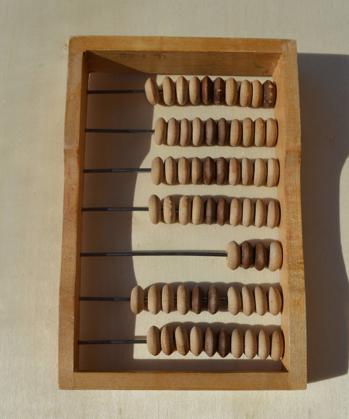 Vintage Wooden Small Abacus / Counter Mini Store Calculator Soviet ...