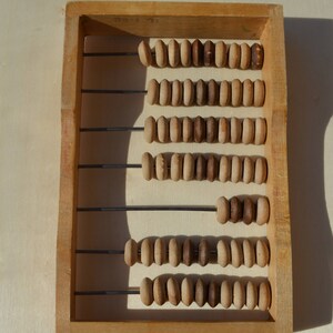 Vintage Wooden Small Abacus / Counter Mini Store Calculator Soviet ...