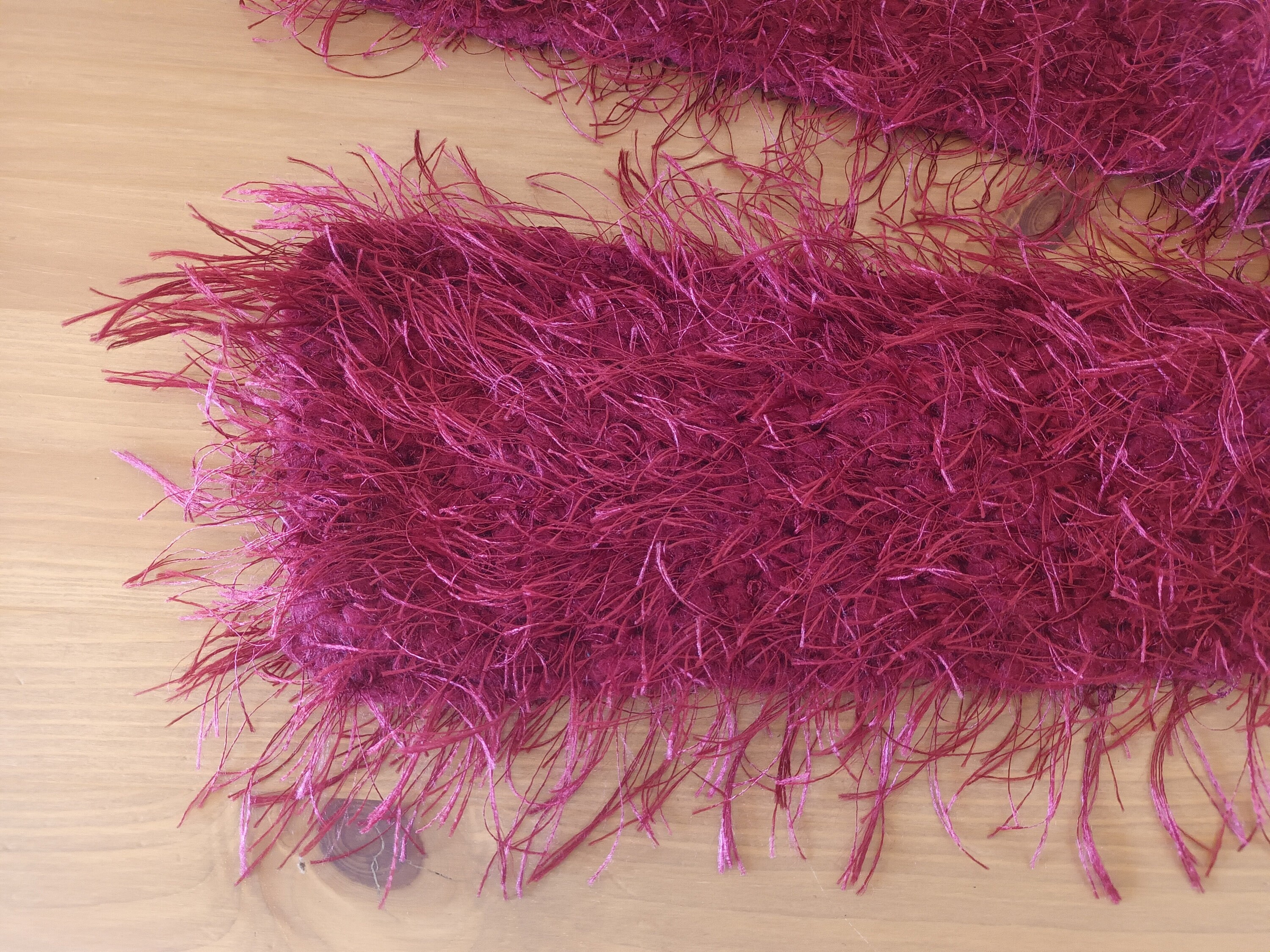 Vintage Burgundy Fluffy Scarf Long Deep Red Solid Faux Fur Scarf Fuzzy ...