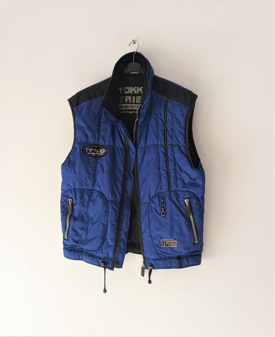 Tokka Tribe by Luhta Vintage Men's Vest Size M Blue Sleeveless Jacket ...