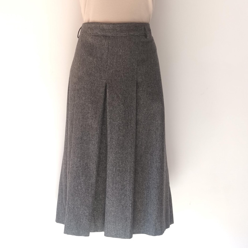 Pleated Wool Skirt - Etsy