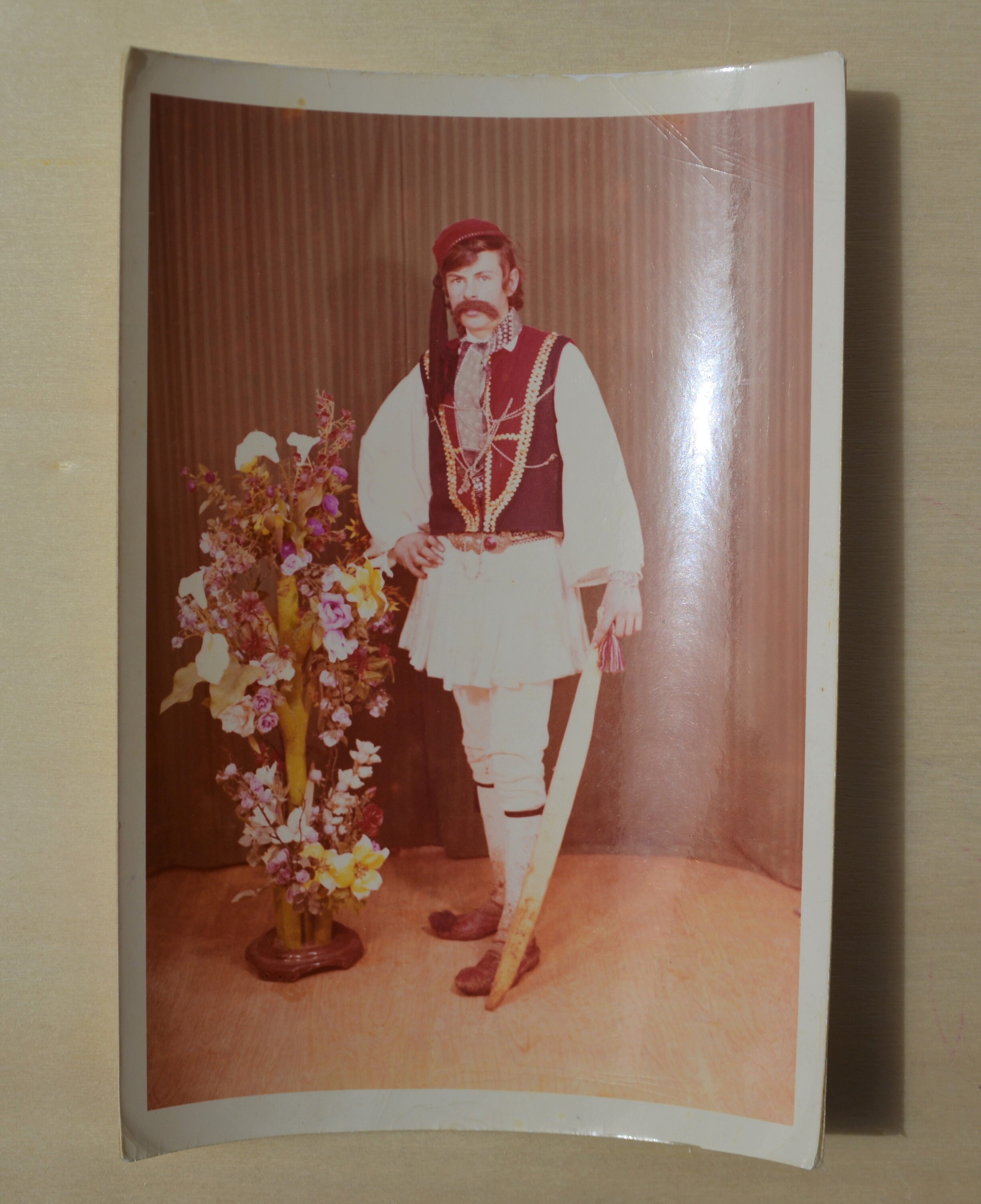 Vintage Photo Greek Men in Traditional Costume Athens Greece Snapshot ...