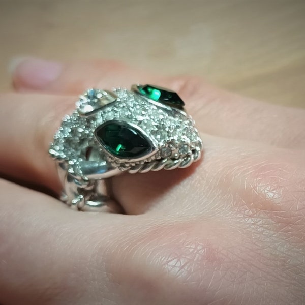 Green Snake Ring - Etsy UK