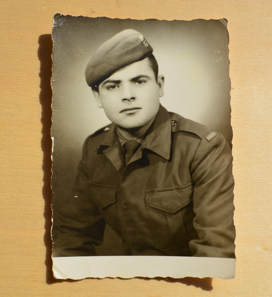 Vintage Military Photo Black & White Greek Young Soldier in Army ...