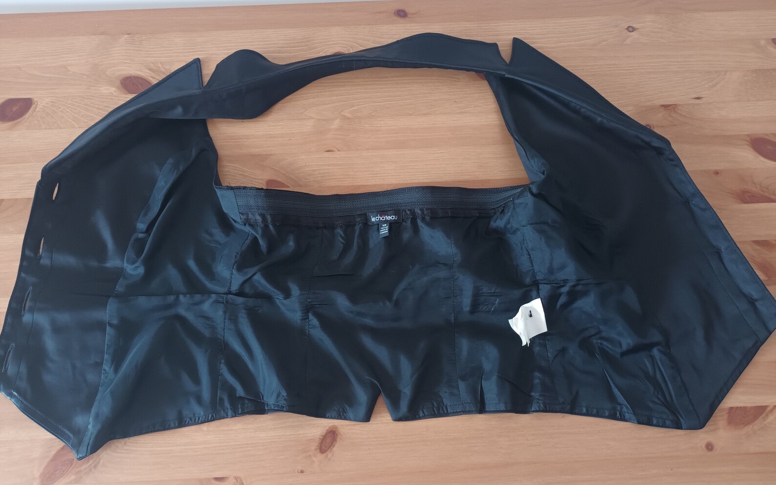 Vintage Women Black Satin Vest Size S Corset Satin Vest Sleeveless Crop ...