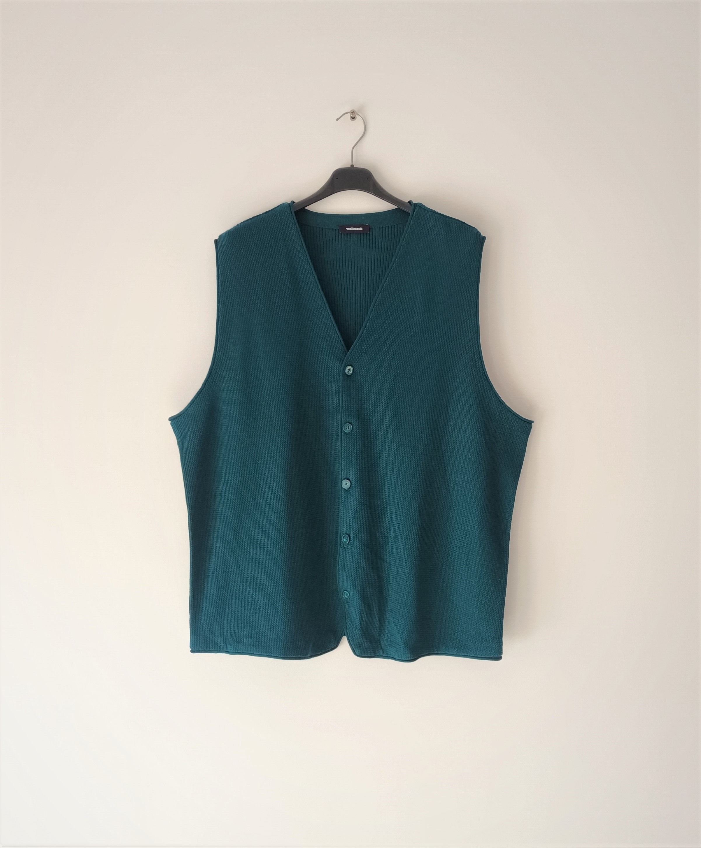 Vintage Men Merino Wool Knit Vest Size XXL/3XL Dark Green Knit Vest ...