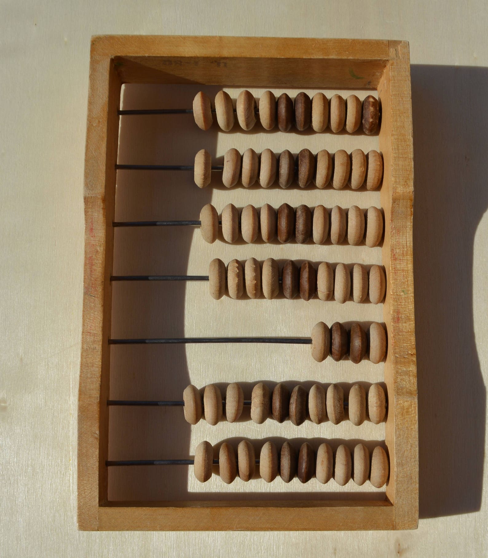 Vintage Wooden Small Abacus / Counter Mini Store Calculator Soviet ...