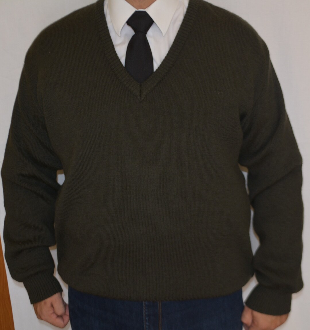 Vintage Men's Army Green Wool Sweater Size XXL Wool Pullover Military ...